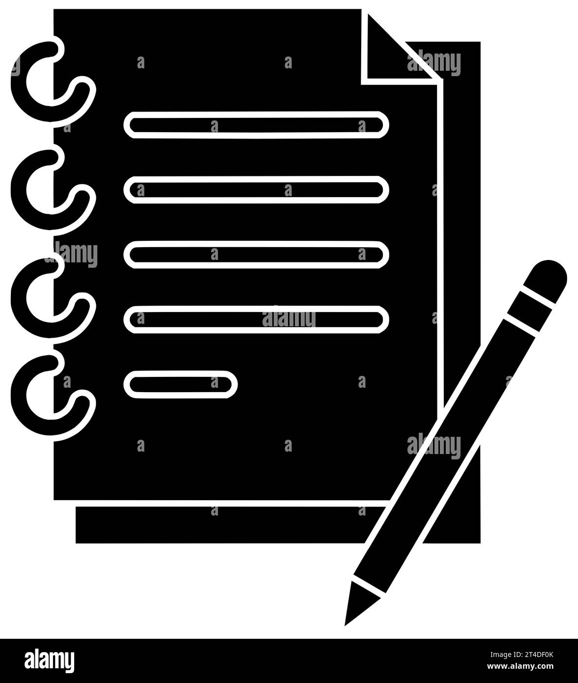 letter black pencil silhouette paper illustration education icon write ...