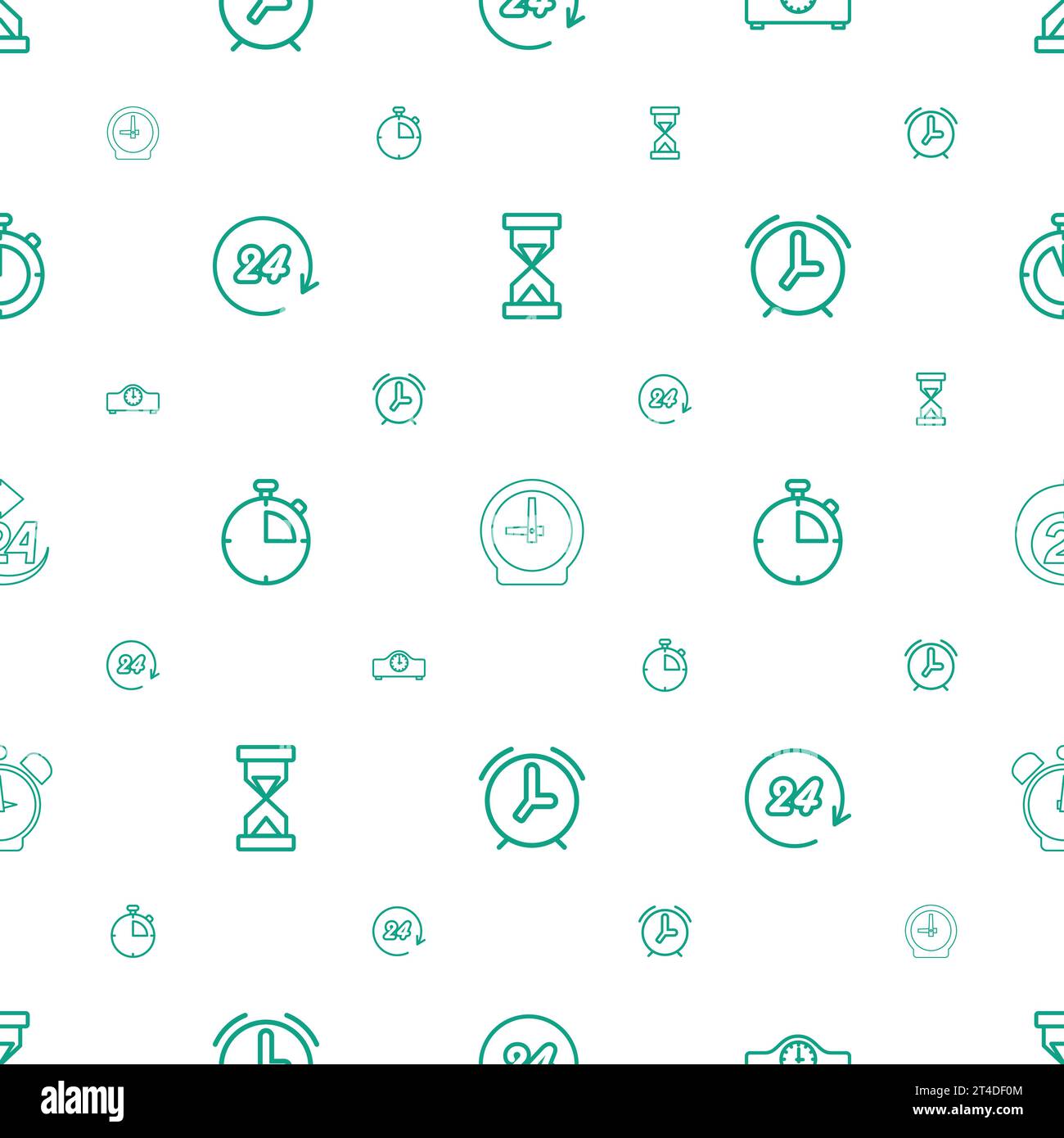 Hour icons pattern seamless white background Vector Image Stock Vector ...