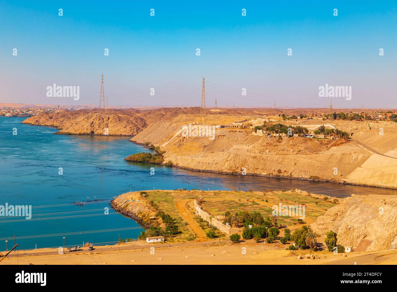 High Dam in Aswan. Hydroelectric power generation. Aswan hydroelectric ...