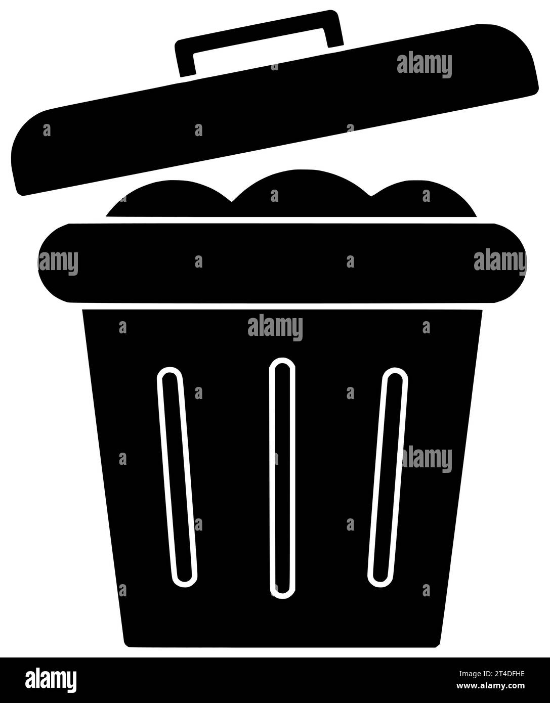 trash black garbage silhouette waste illustration rubbish icon plastic ...