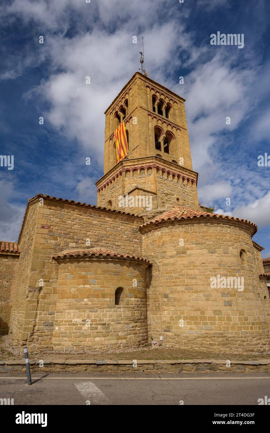 Ensemble of the Romanesque church of Santa Eugènia de Berga, in La ...