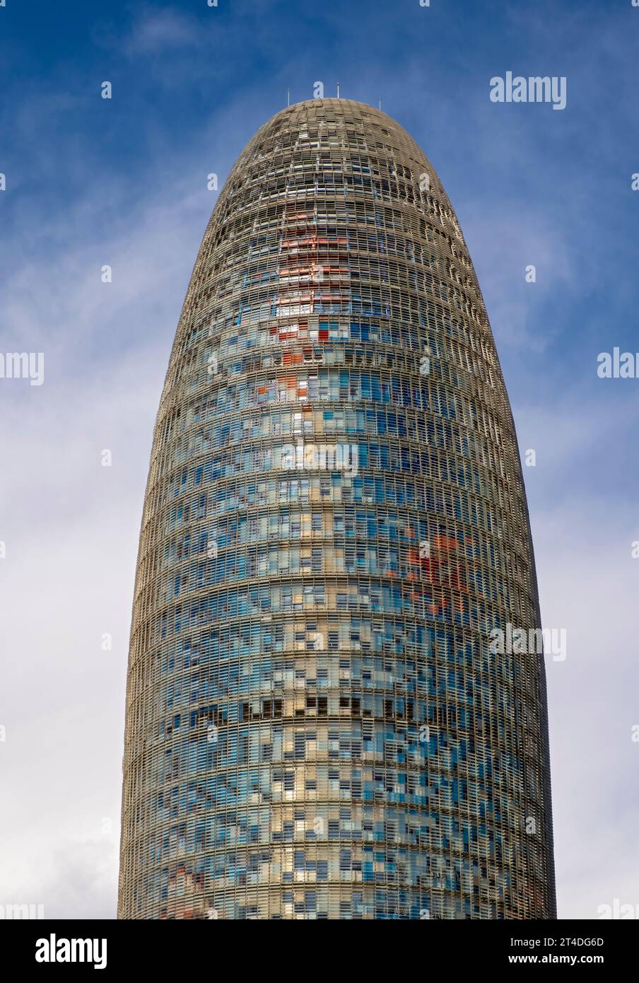 Torre Gloiries, aka Torre Agbar, Barcelona, Spain Stock Photo - Alamy