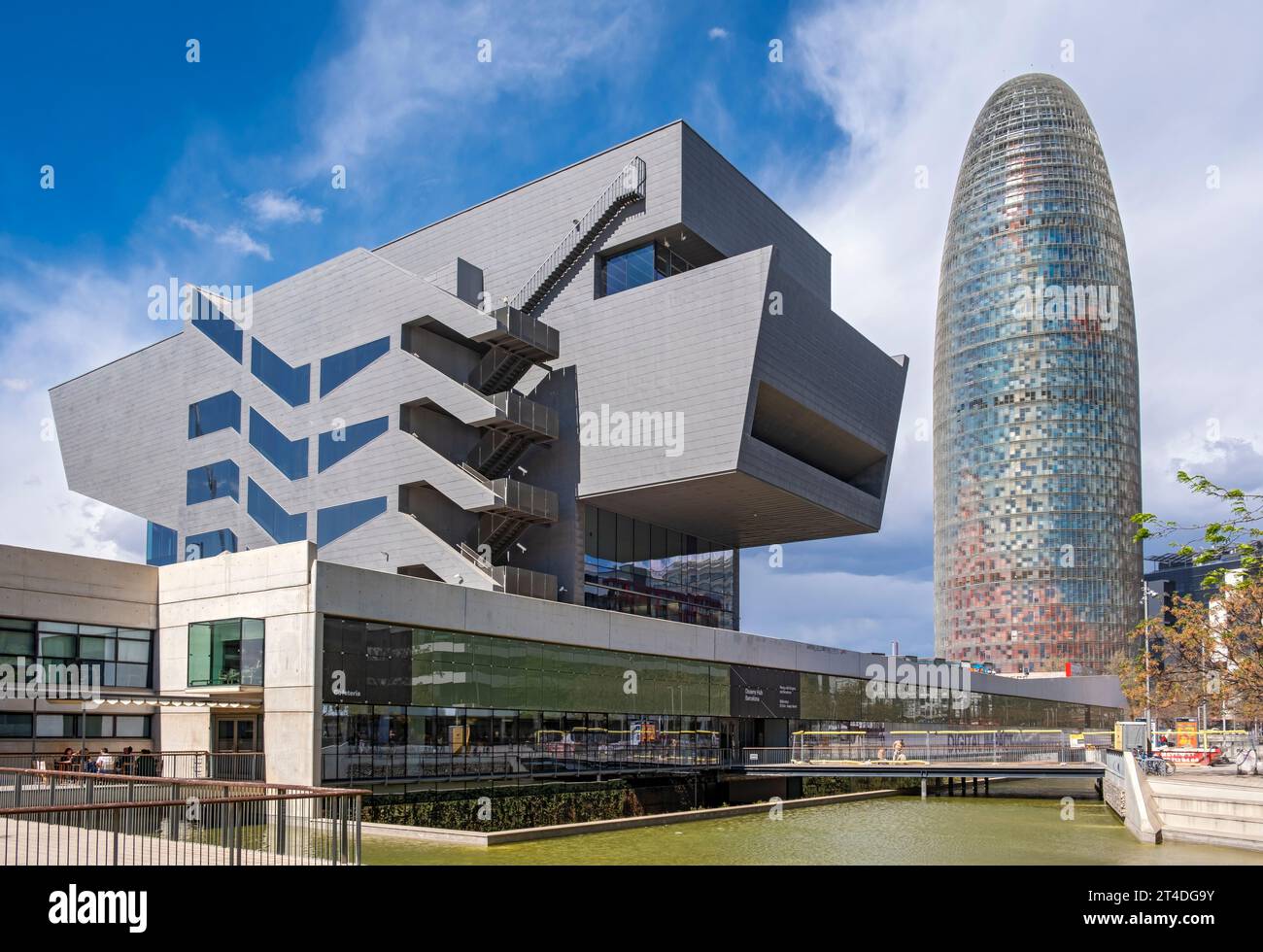 Design Museum and Torre Gloiries, Barcelona, Spain Stock Photo - Alamy