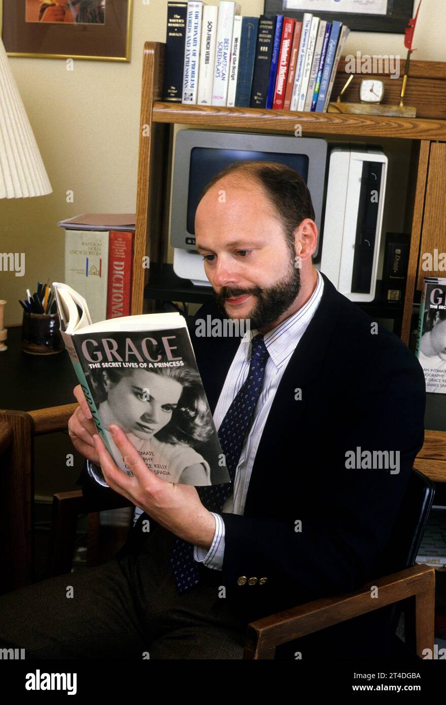 James Spada Author Holding His Book Grace Kelly Secret Lives Of A Princess Portrait