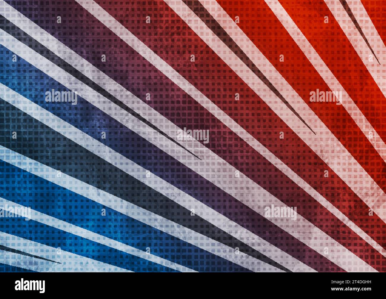 Blue and red grunge pop art artistic abstract background. Vector retro ...