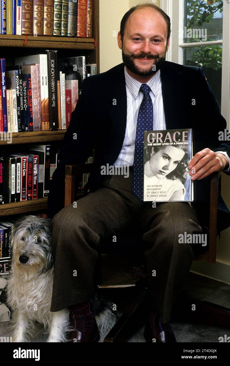 JAMES SPADA ; author, holding his book 'Grace Kelly - Secret Lives of a ...