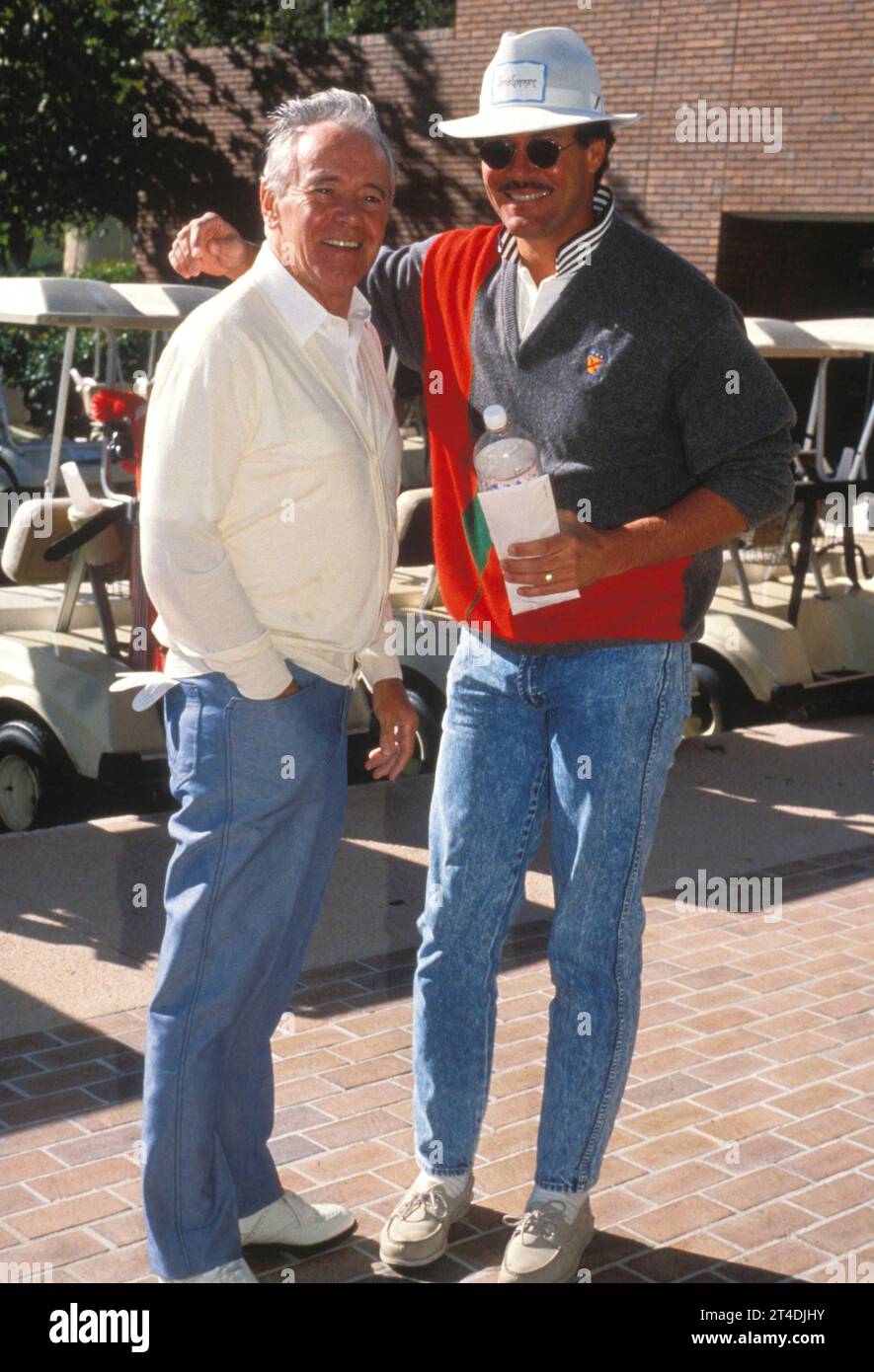 L0604 ;JACK LEMMON AND CHRIS LEMMON 1990 ; Credit: Lynn Mcafee ...