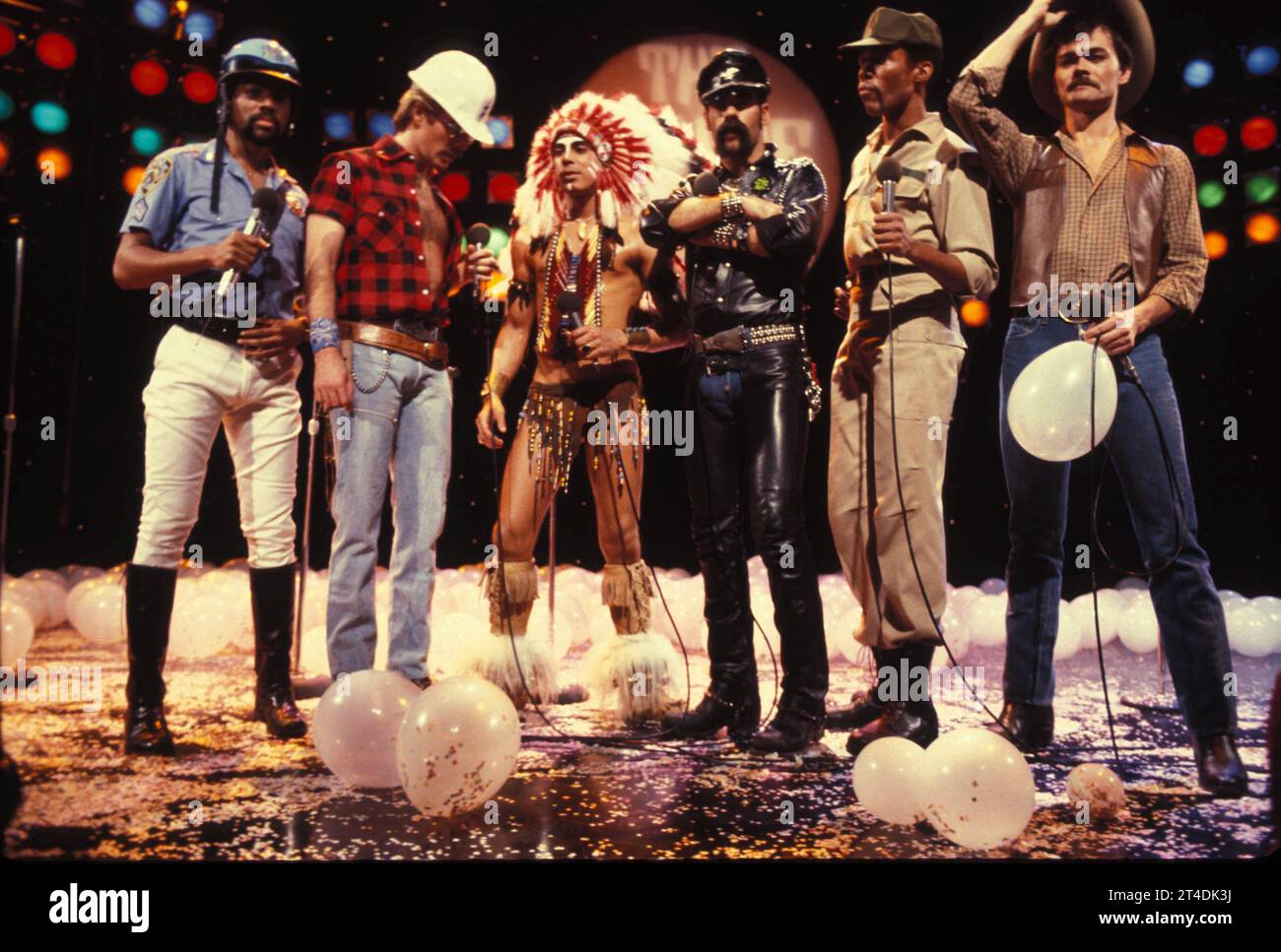 THE VILLAGE PEOPLE ;American disco group ; Randy Jones, Glenn Hughes, Felipe Rose, Victor Willis ...