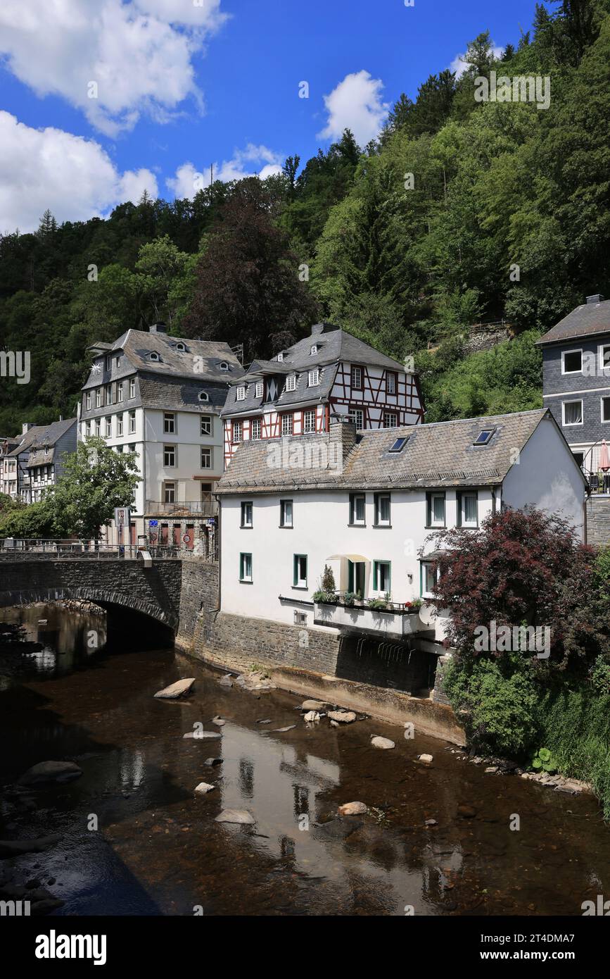 The idyllic village of monschau in the eifel mountains in germany Stock ...