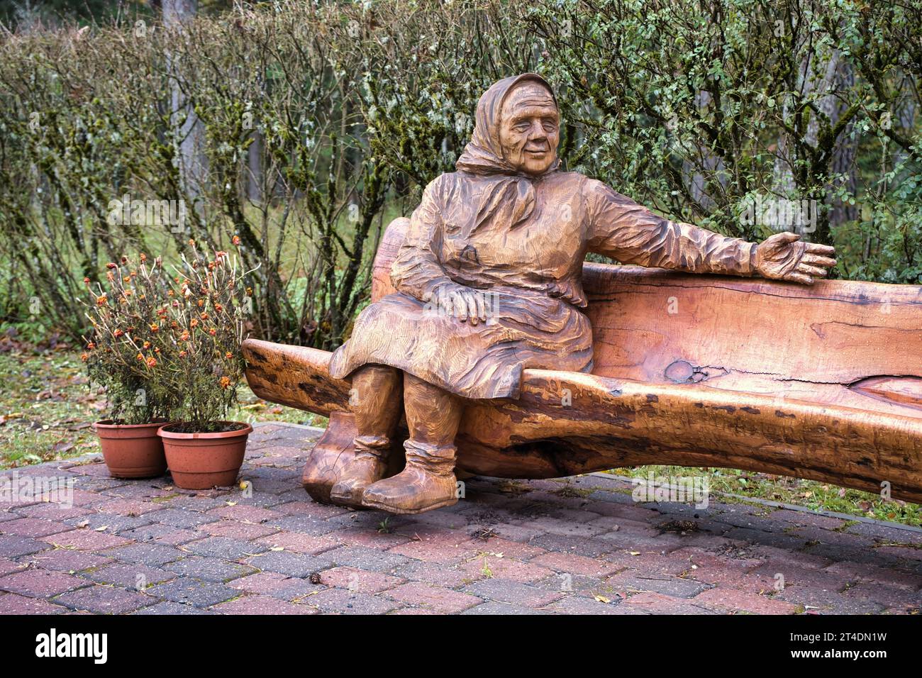 Valga, Estonia - October 22, 2023: Public bus waiting stops. Wooden ...