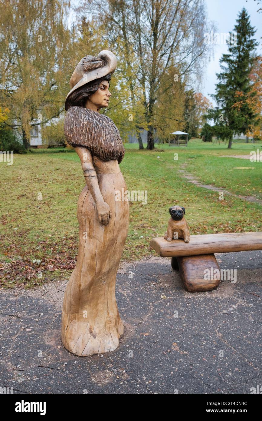 Valga, Estonia - October 22, 2023: Public bus waiting stops. Wooden ...