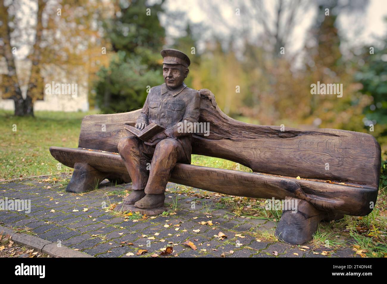 Valga, Estonia - October 22, 2023: Public bus waiting stops. Wooden ...