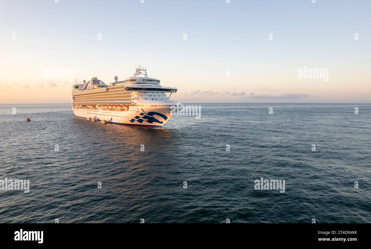 Passenger ship off the California coast Stock Photo - Alamy