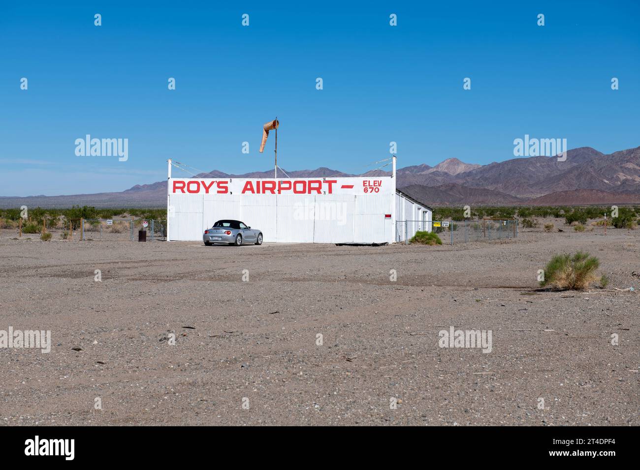 Roy's Airport, Amboy, California, Route 66, Mojave Desert Stock Photo ...