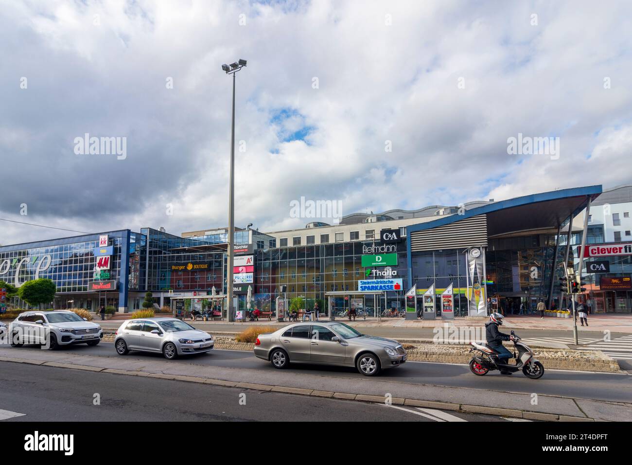 Kapfenberg: square Europaplatz, ece shopping mall in Hochsteiermark ...