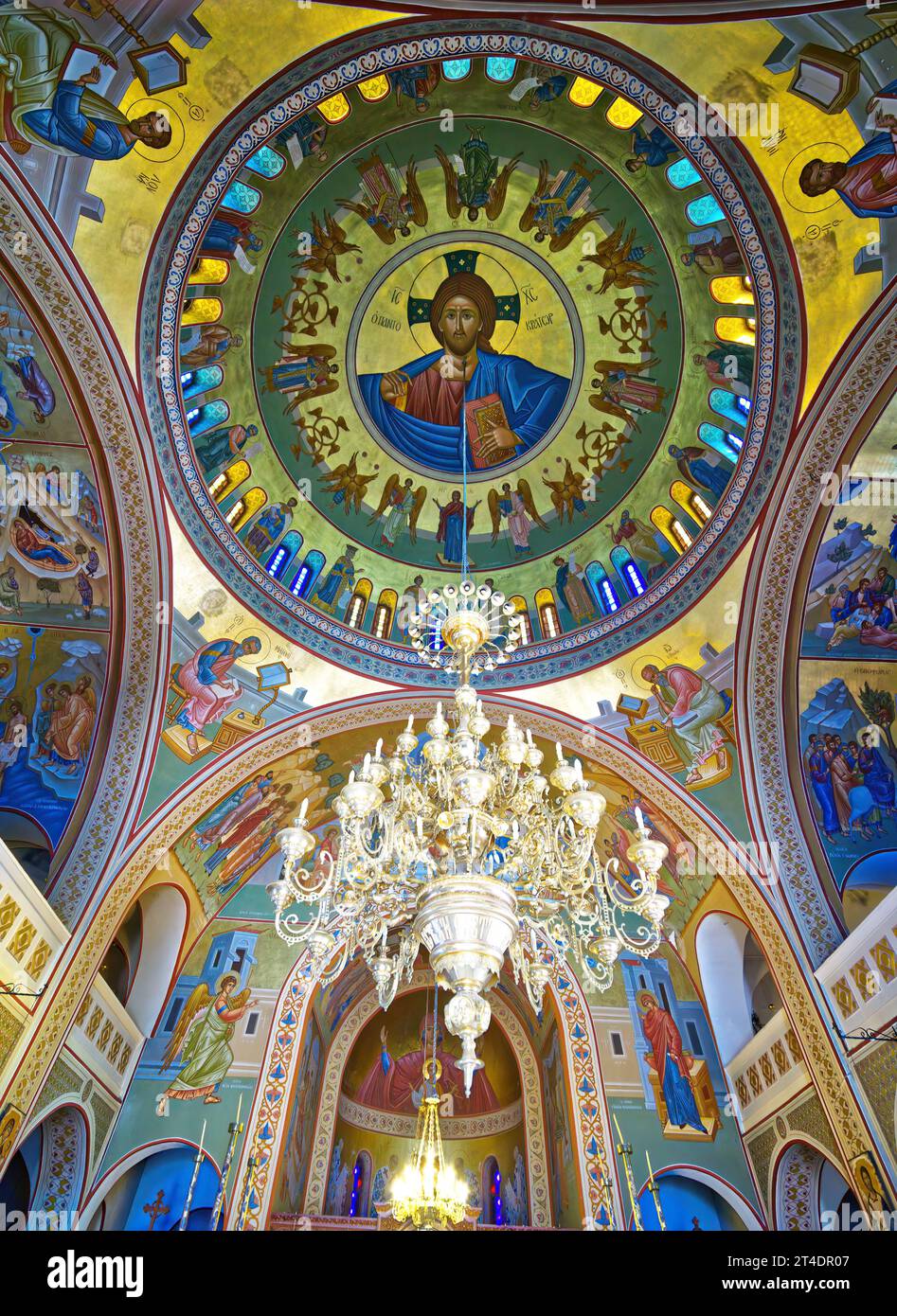 Ceiling of Candlemas Holy Orthodox Metropolitan Cathedral of Santorini ...