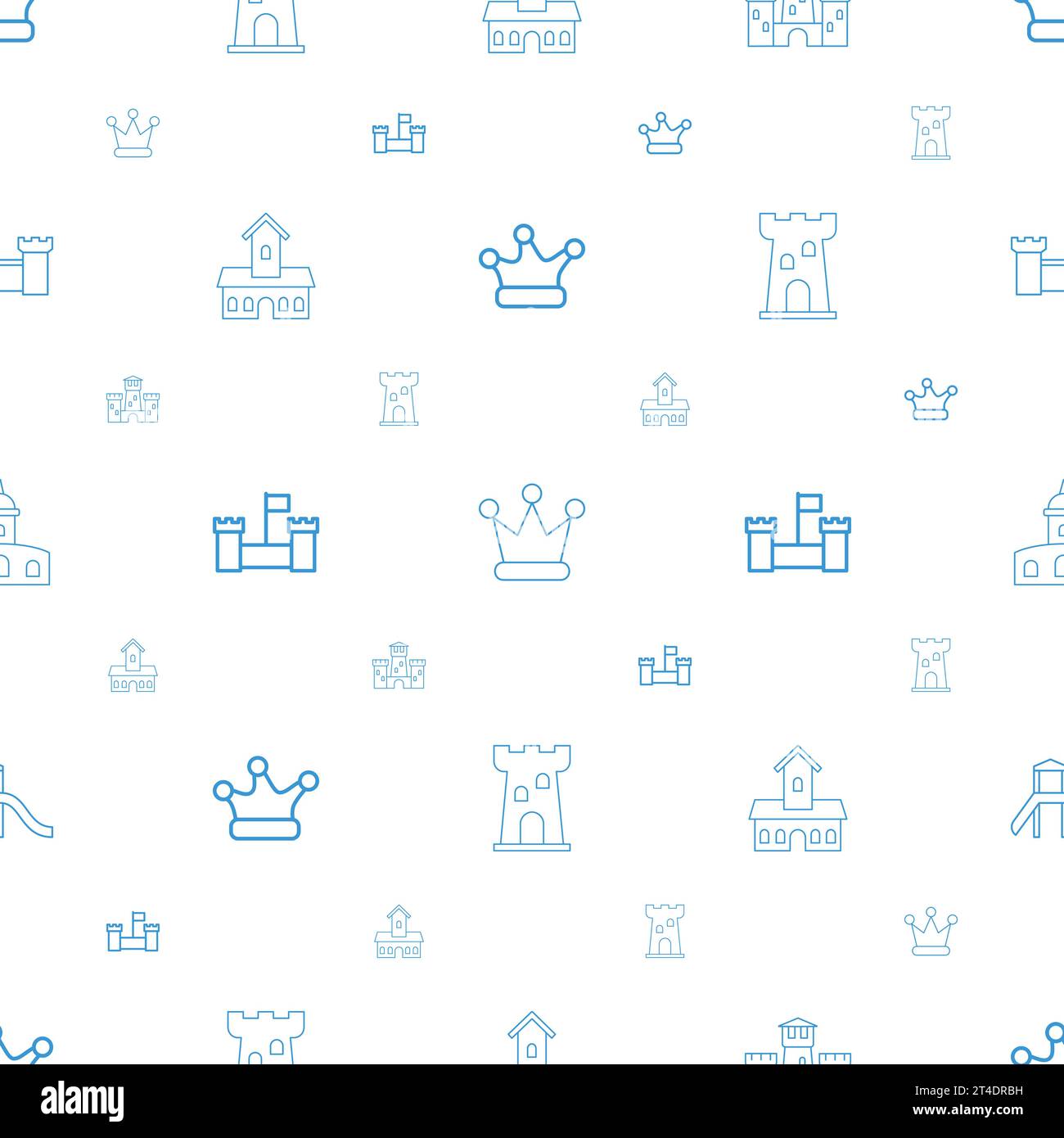 Kingdom icons pattern seamless white background Vector Image Stock ...