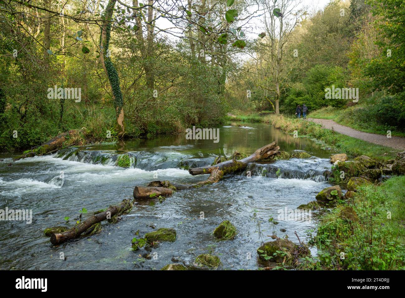 The River Dove in Dovedale valley, Peak District, Derbyshire, England ...