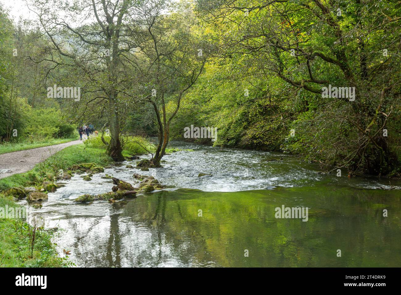 The River Dove in Dovedale valley, Peak District, Derbyshire, England ...