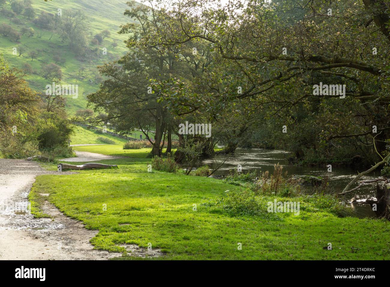 The River Dove in Dovedale valley, Peak District, Derbyshire, England ...