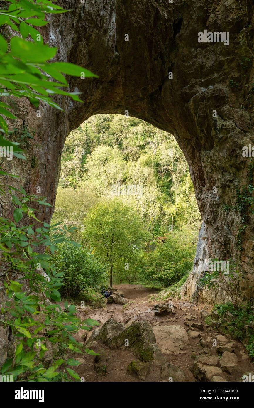 Reynards Cave Arch, Dovedale, Derbyshire Stock Photo - Alamy