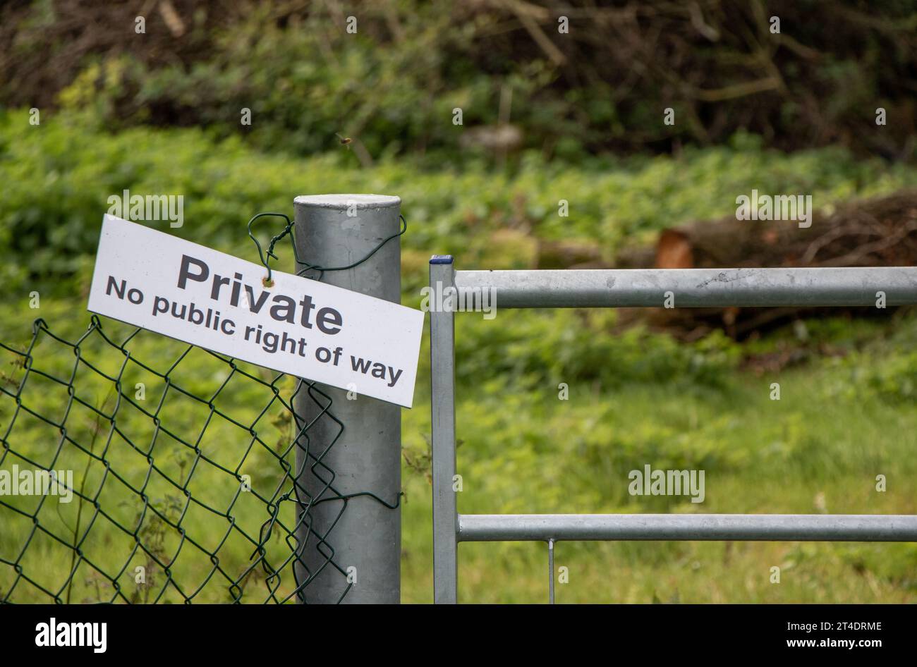 Landowner making it clear that his small holding is not a public right ...