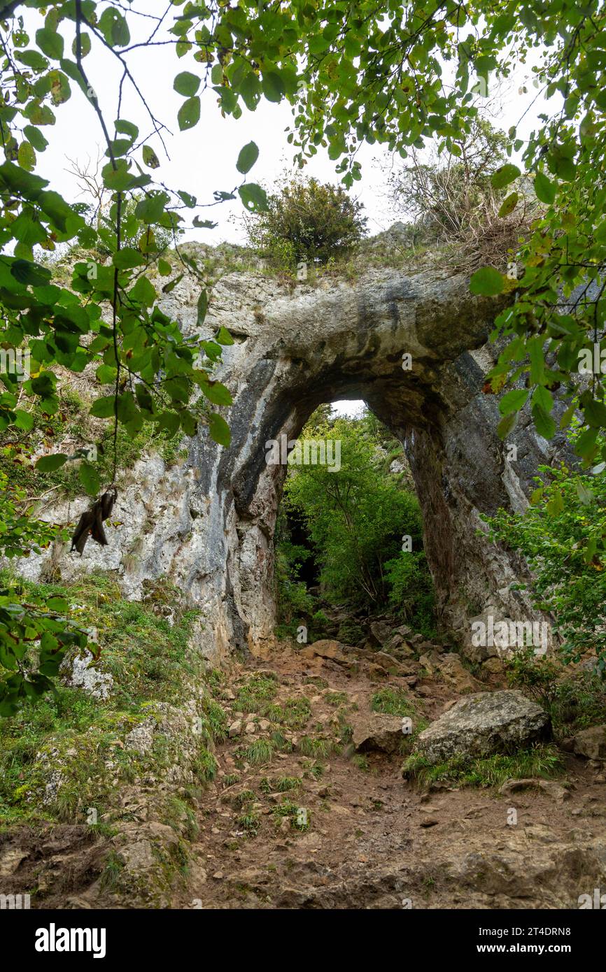 Reynards Cave Arch, Dovedale, Derbyshire Stock Photo - Alamy