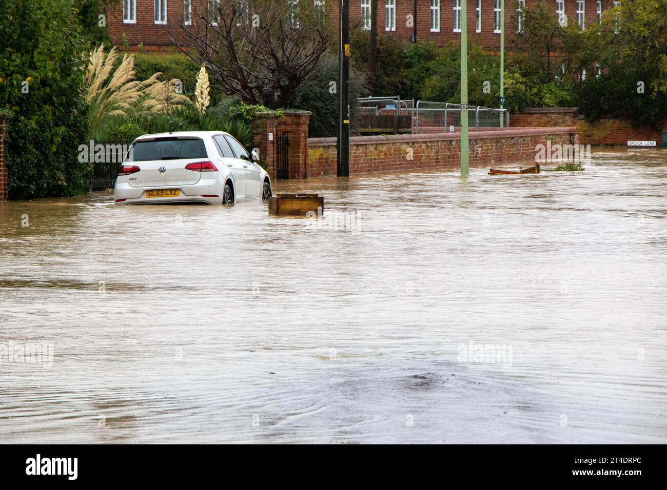 Flooding in Suffolk market town Framlingham caused by the River Ore ...