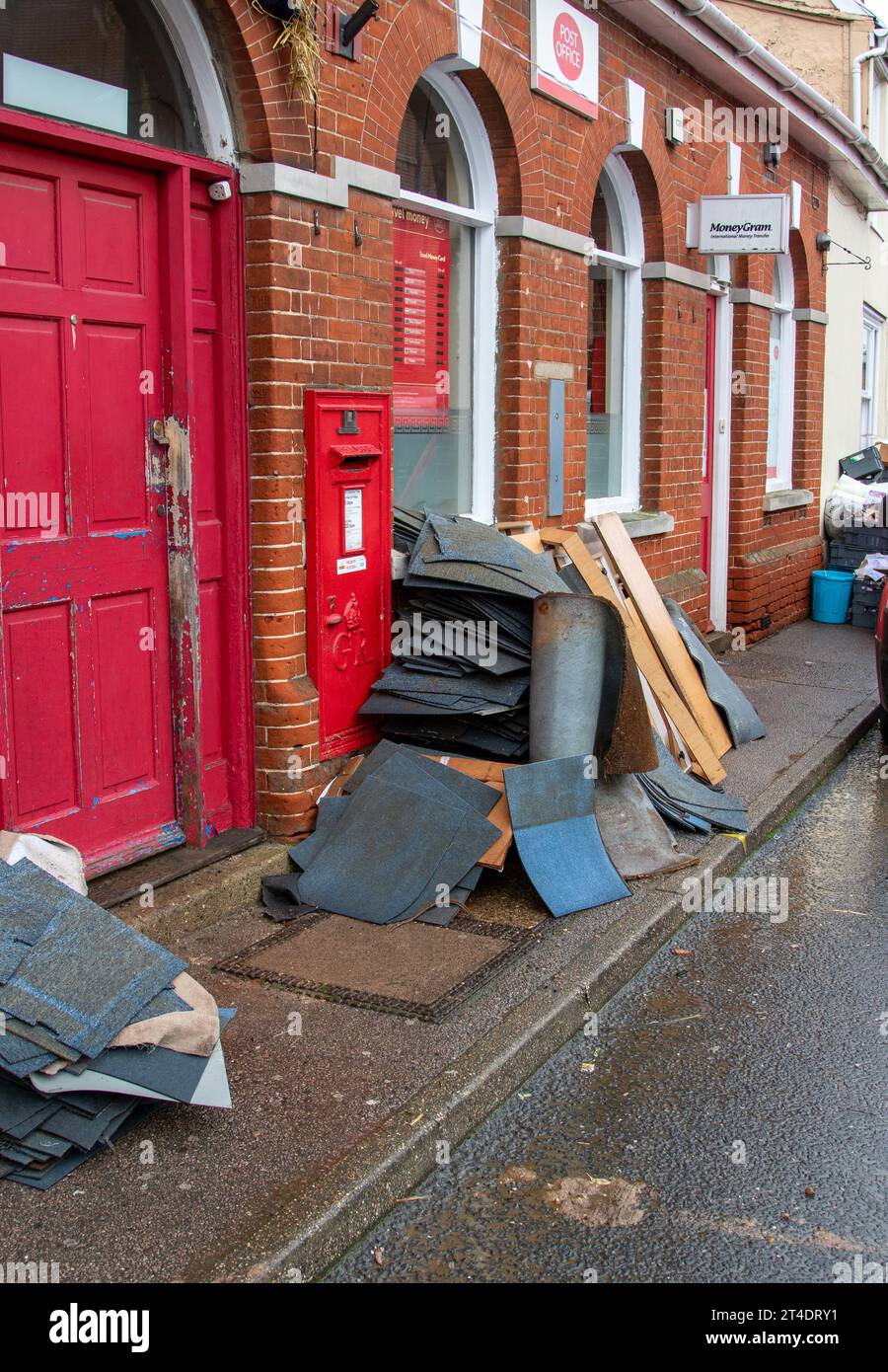 Flooding in Suffolk market town Framlingham caused by the River Ore ...