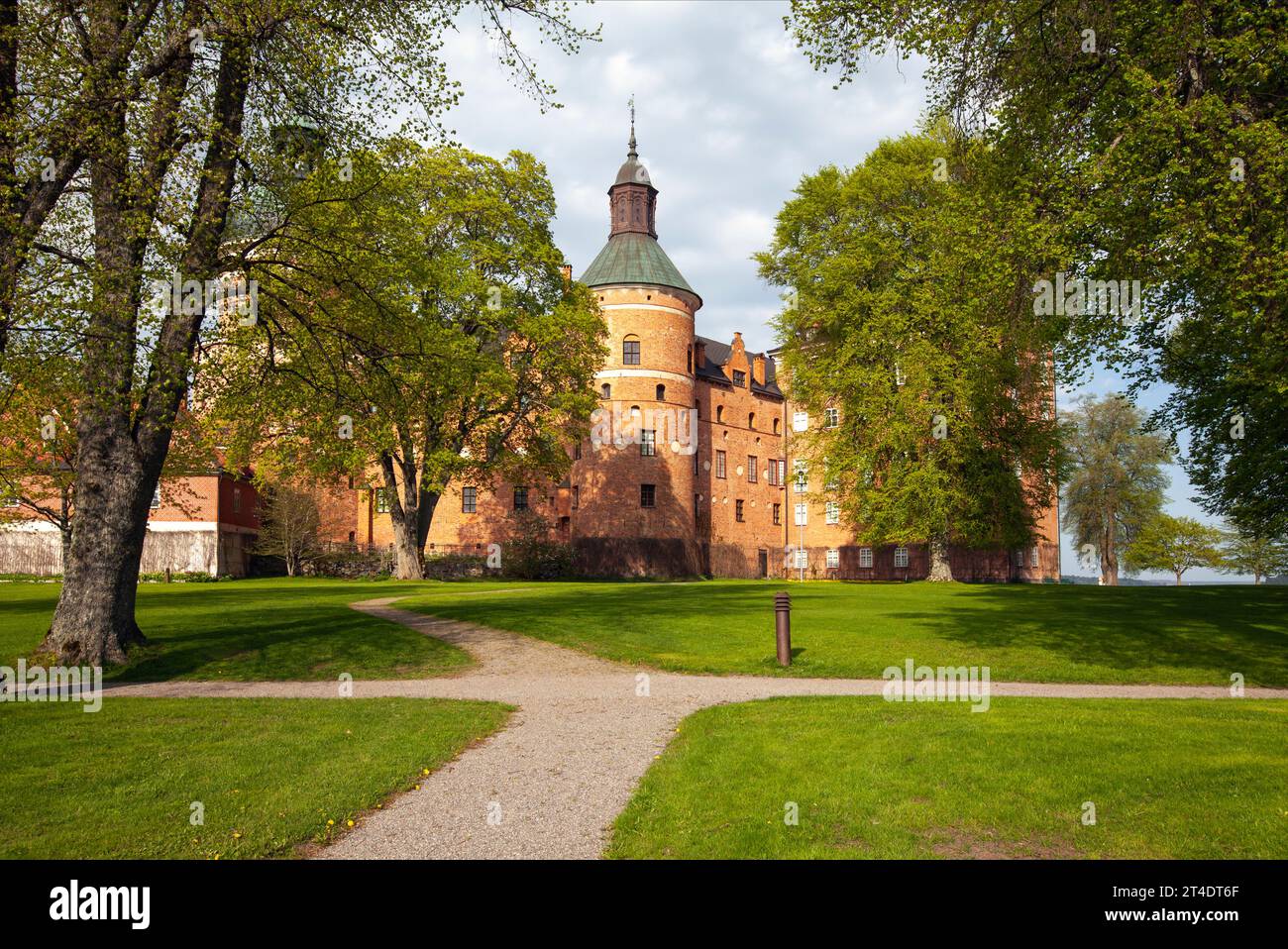 GRIPSHOLM CASTLE, SWEDEN ON MAY 11, 2018. The park surrounding the ...