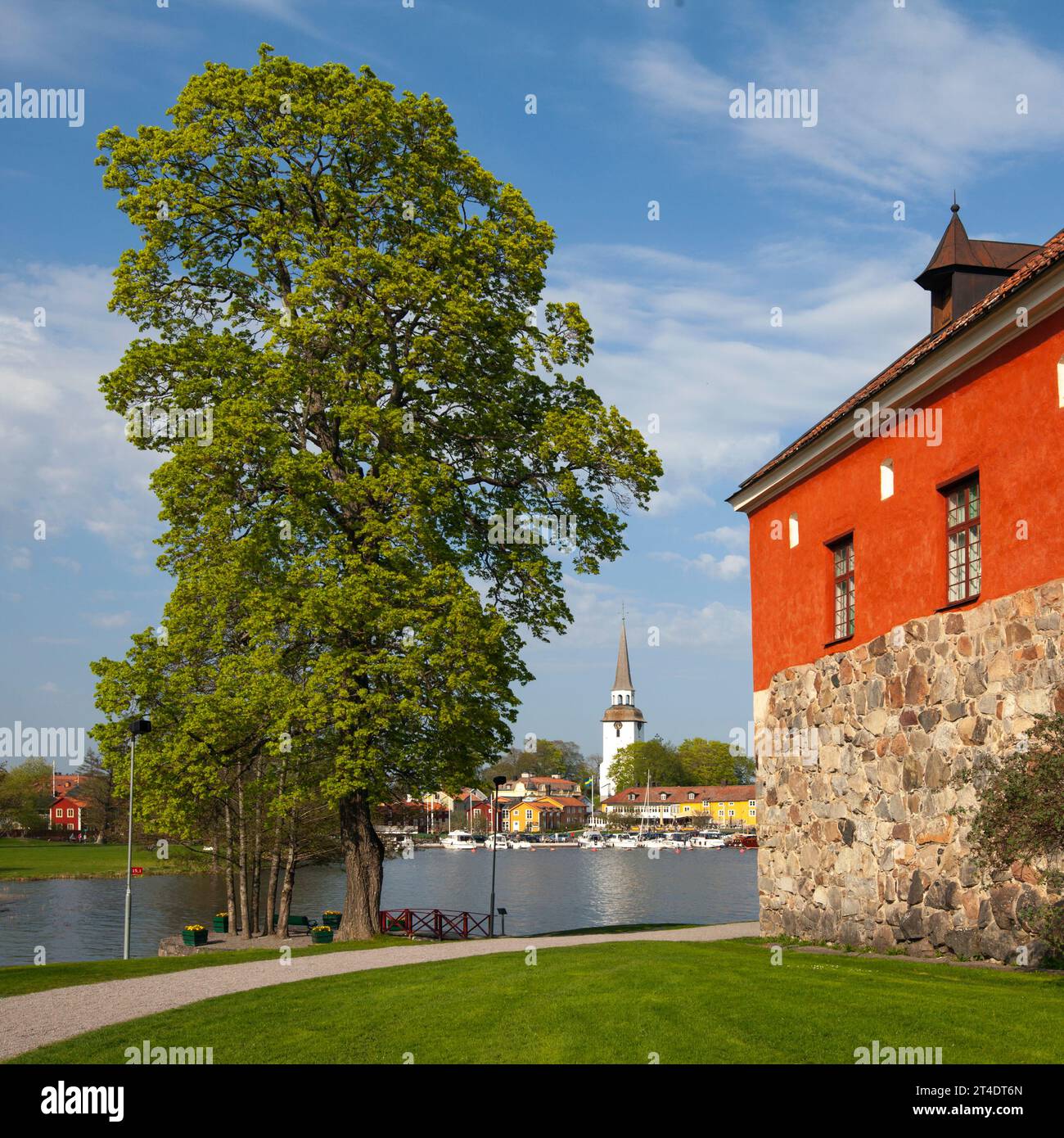 GRIPSHOLM CASTLE, SWEDEN ON MAY 11, 2018. The park surrounding the ...