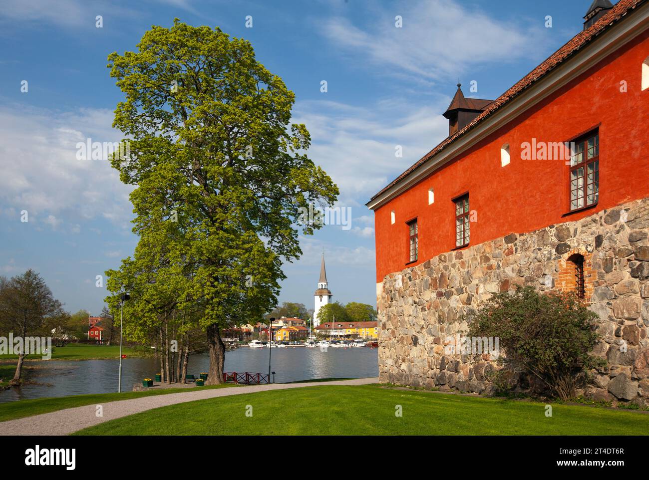 GRIPSHOLM CASTLE, SWEDEN ON MAY 11, 2018. The park surrounding the ...
