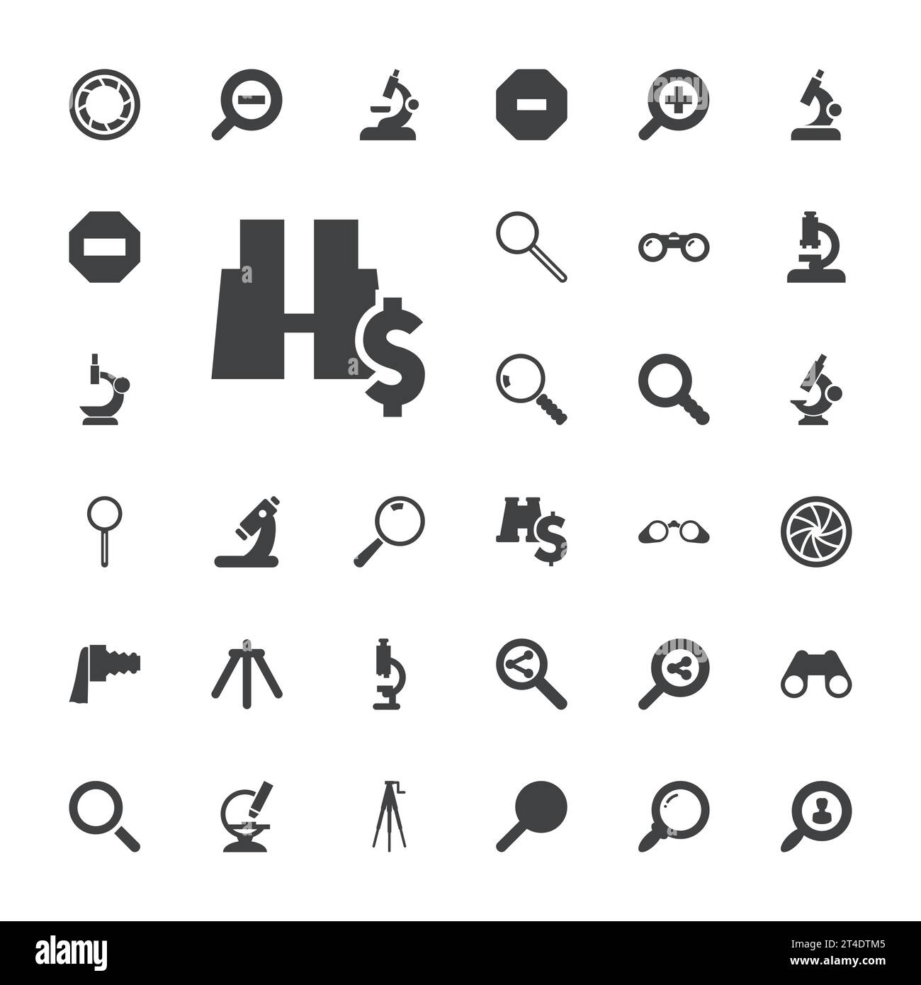 Zoom icons Royalty Free Vector Image Stock Vector Image & Art - Alamy