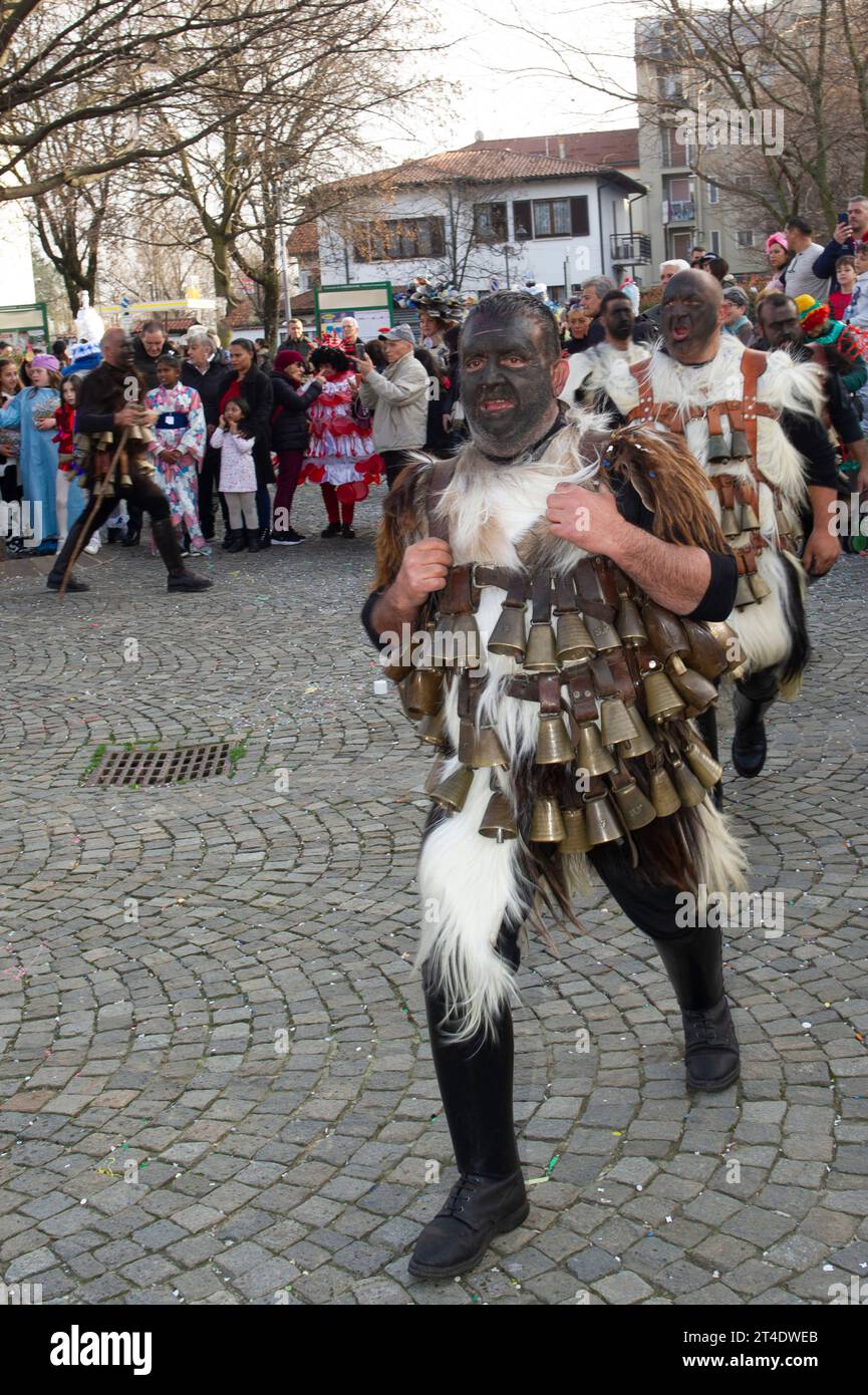 25 February 2023 - Italy Lombardy, Milan, "Mamutzones" group of ...