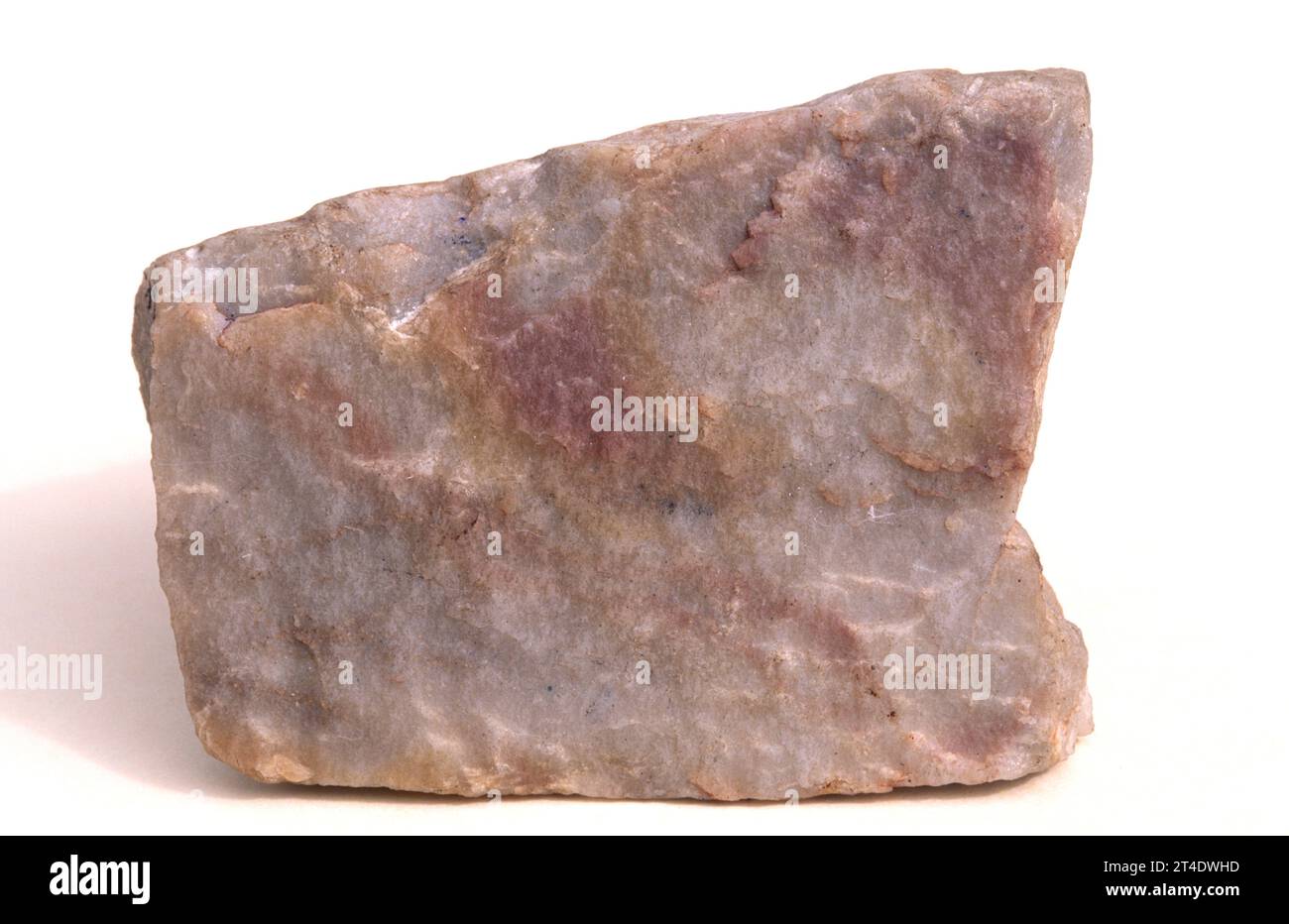 Quartzite is a metamorphic rock composed of quartz. Sample Stock Photo ...