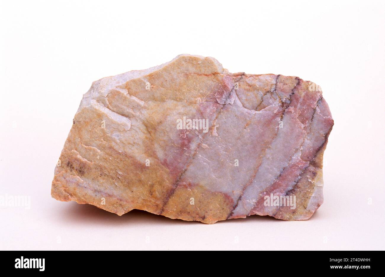 Quartzite is a metamorphic rock composed of quartz. Sample Stock Photo ...