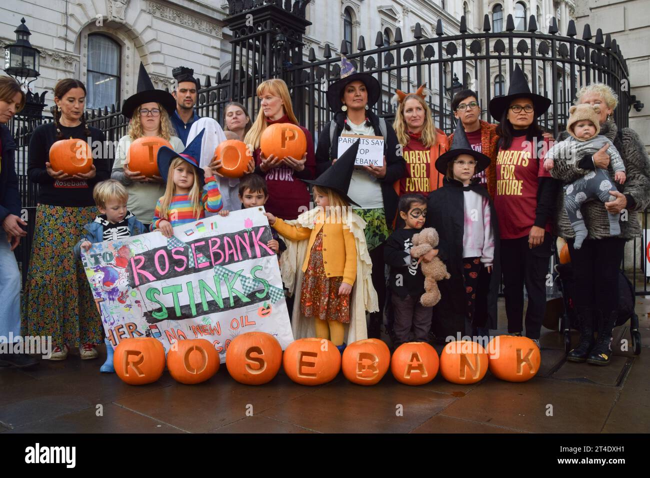 London, UK. 30th October 2023. Parents and children staged a Halloween ...