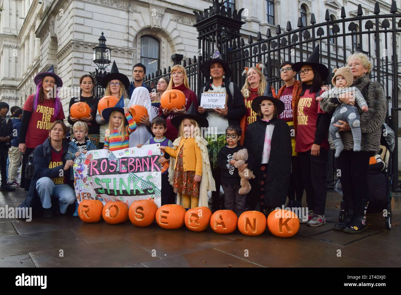 London, UK. 30th October 2023. Parents and children staged a Halloween ...