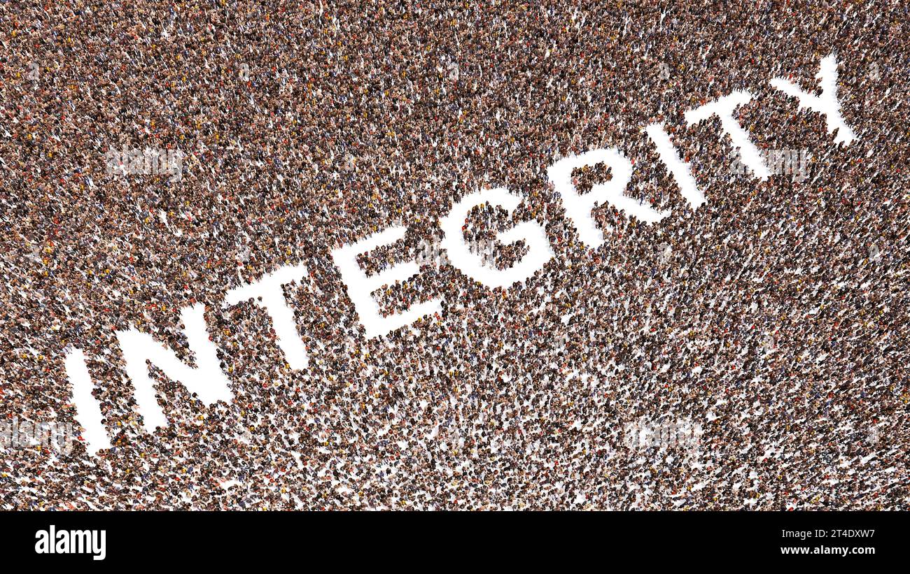 Concept conceptual large community of people forming the the word ...