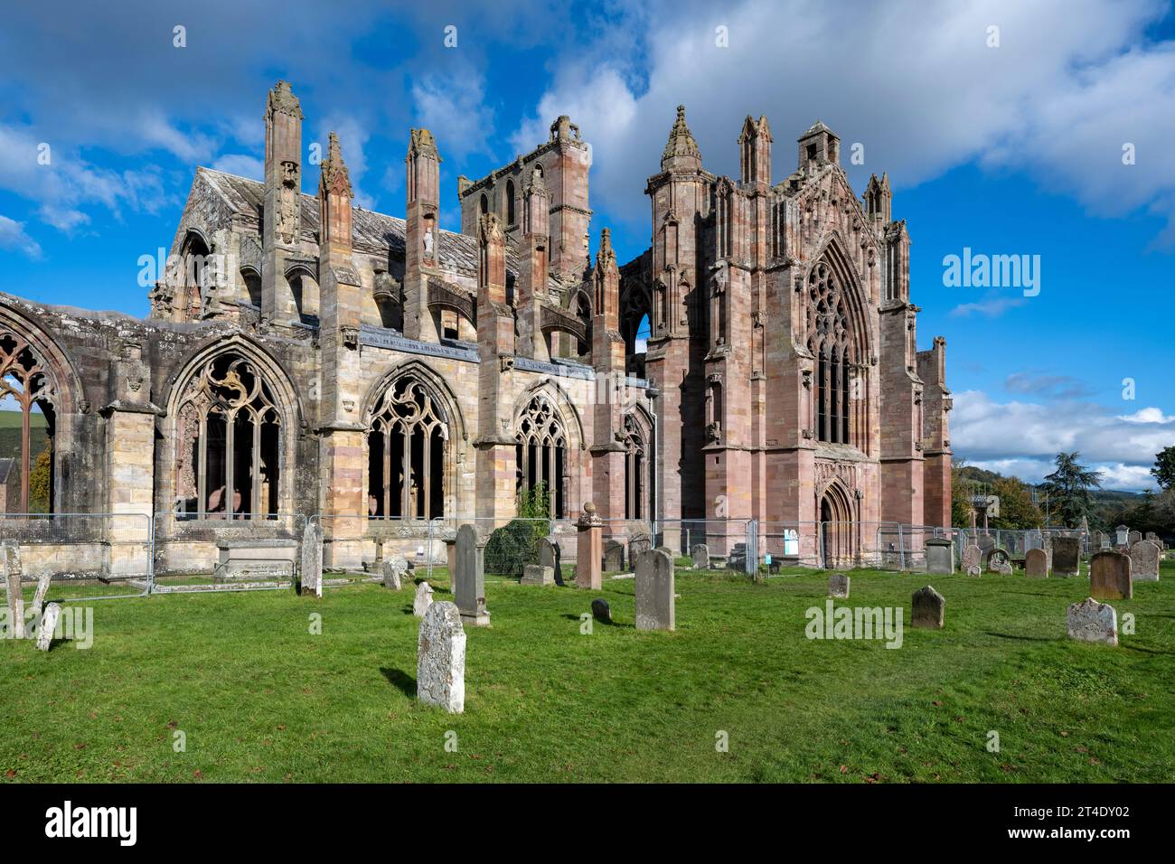 Detail of the architecture of St Mary's Abbey - Melrose Abbey - Melrose ...