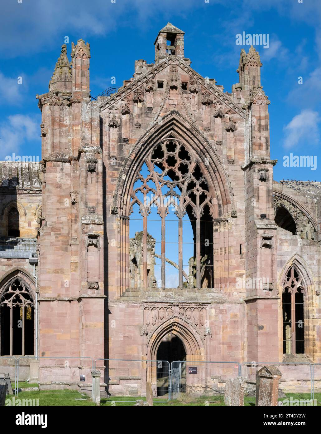 Detail of the architecture of St Mary's Abbey - Melrose Abbey - Melrose ...