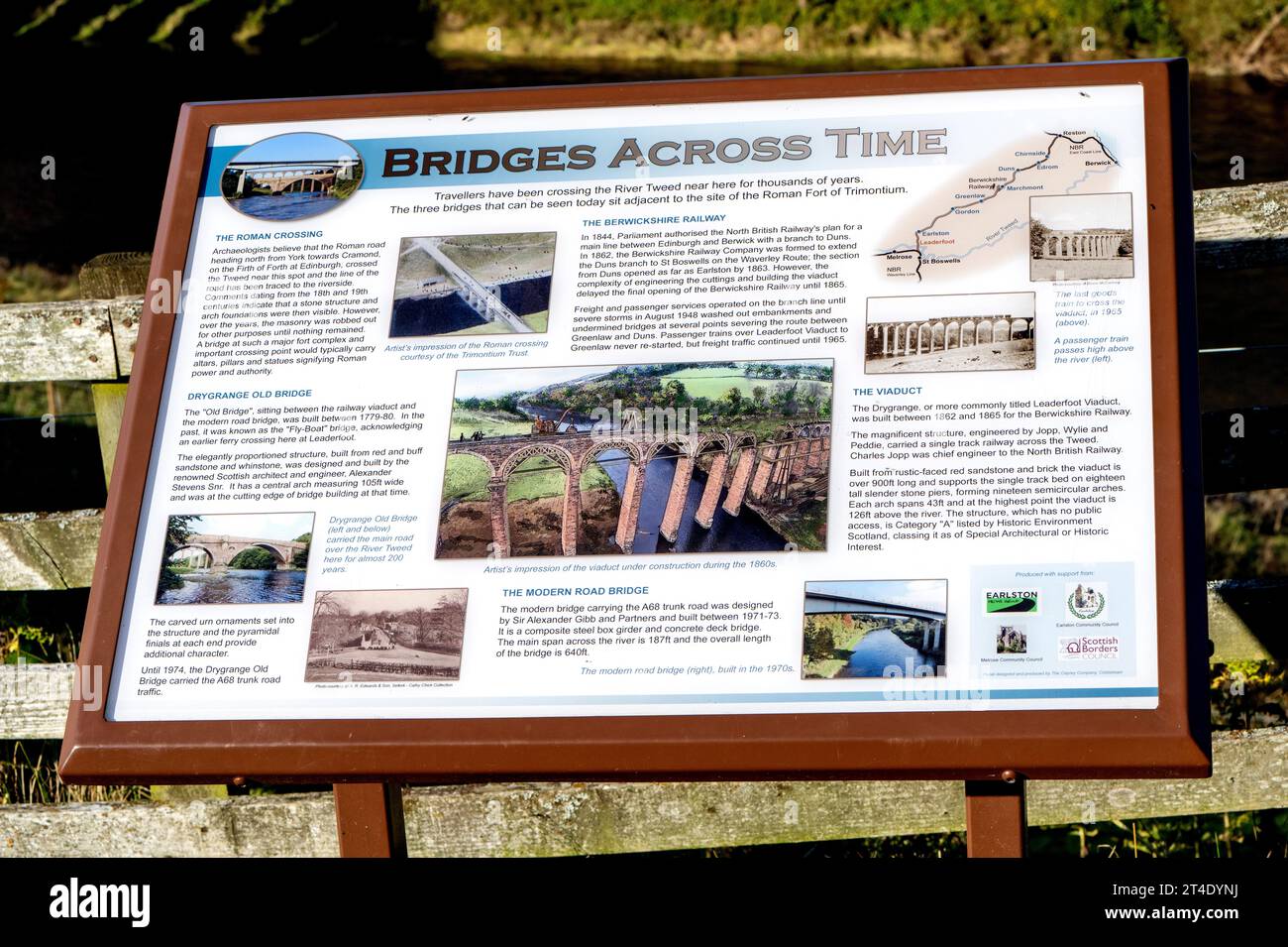 Leaderfoot Viaduct - also known as Drygrange Viaduct, nr Melrose ...