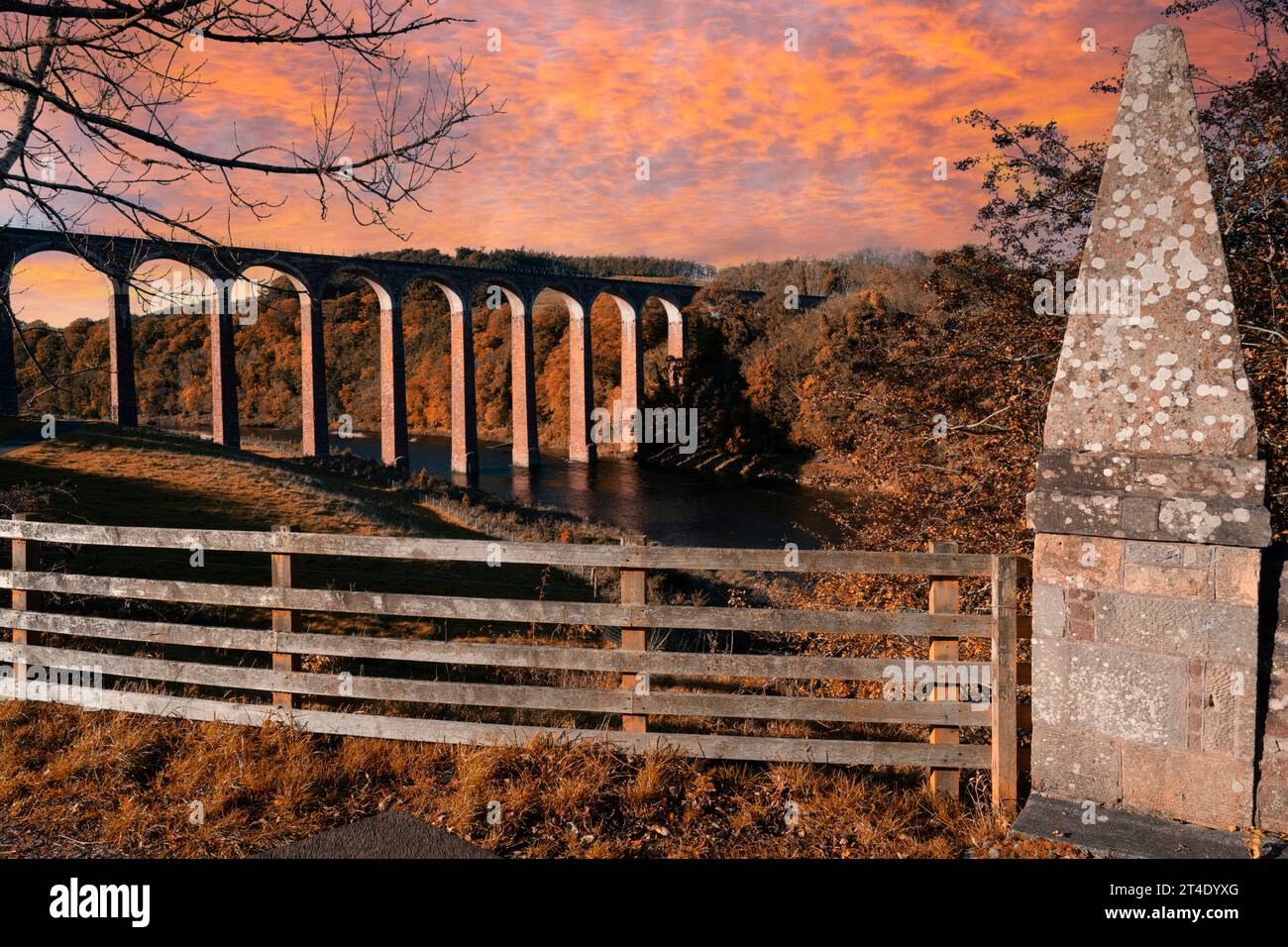 Leaderfoot Viaduct - also known as Drygrange Viaduct, nr Melrose ...