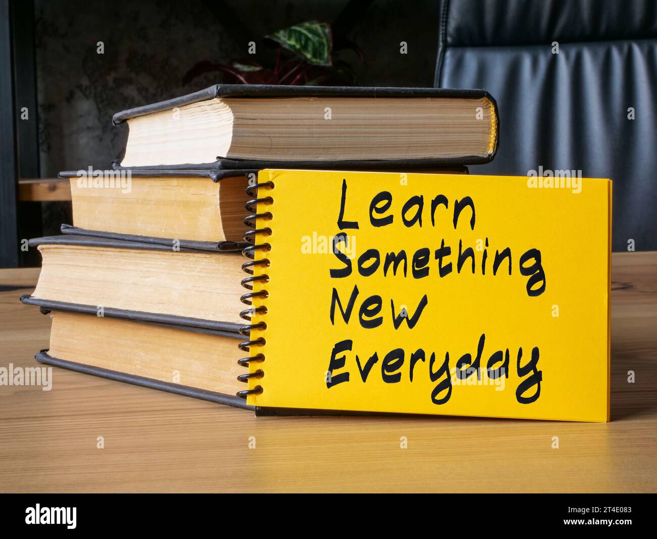 Learn something new everyday and books for lifelong learning Stock ... Learn something new everyday and books for lifelong learning Stock ...