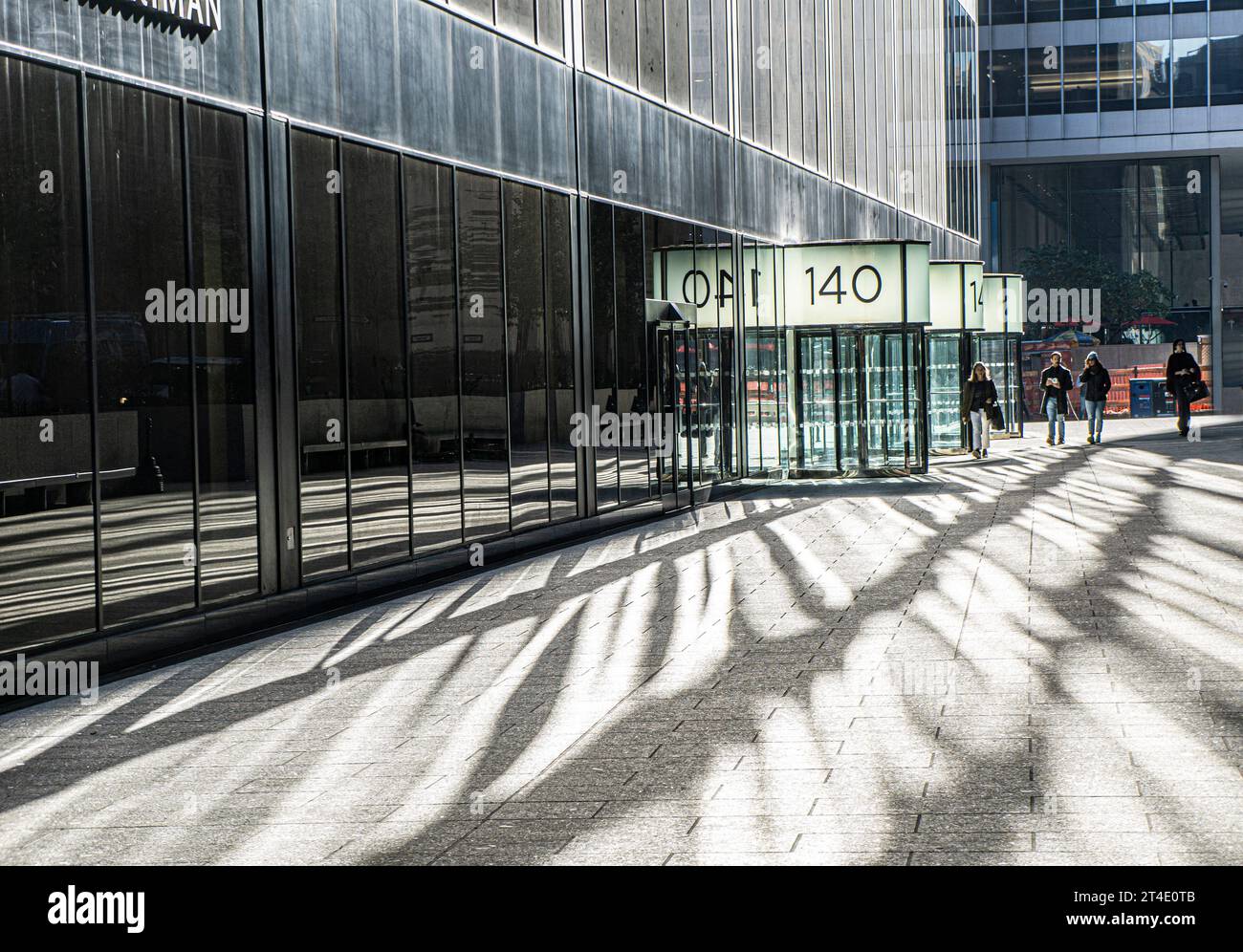 Office building entrance and plaza, 140 Broadway, New York City, New ...