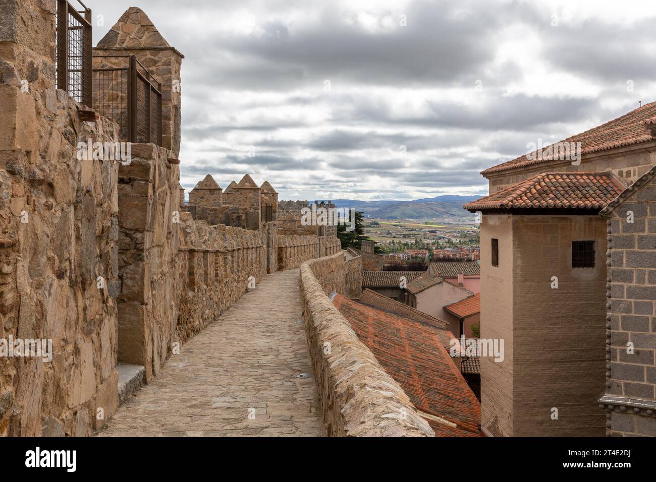 Wall of Avila (Muralla de Avila), Spain, Romanesque medieval stone city ...