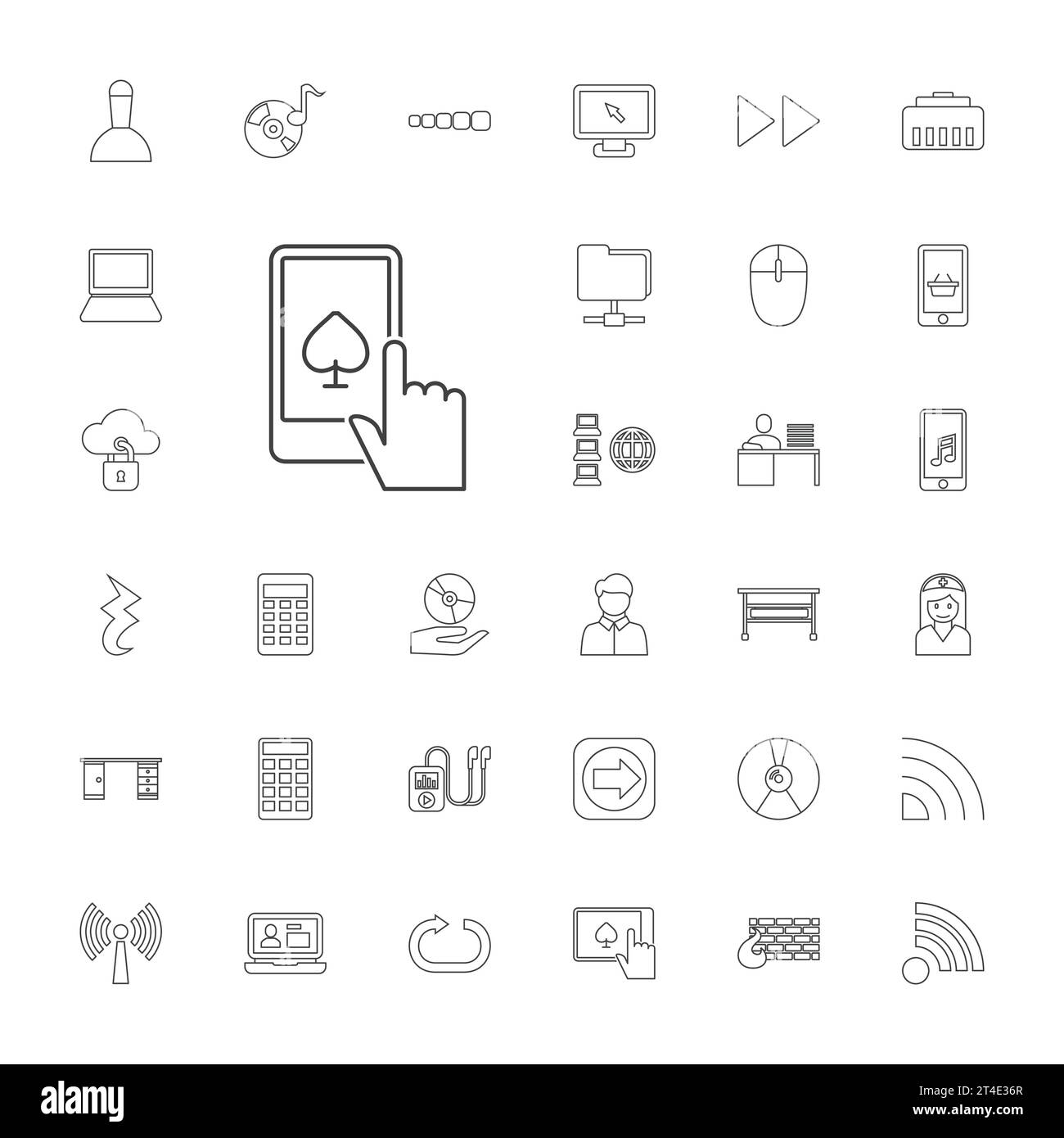 Man office computer calculator Black and White Stock Photos & Images ...