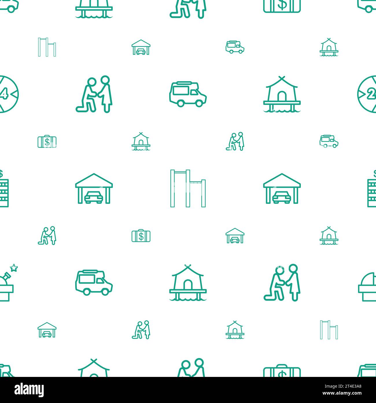 Pictograph icons pattern seamless white background Stock Vector Image ...