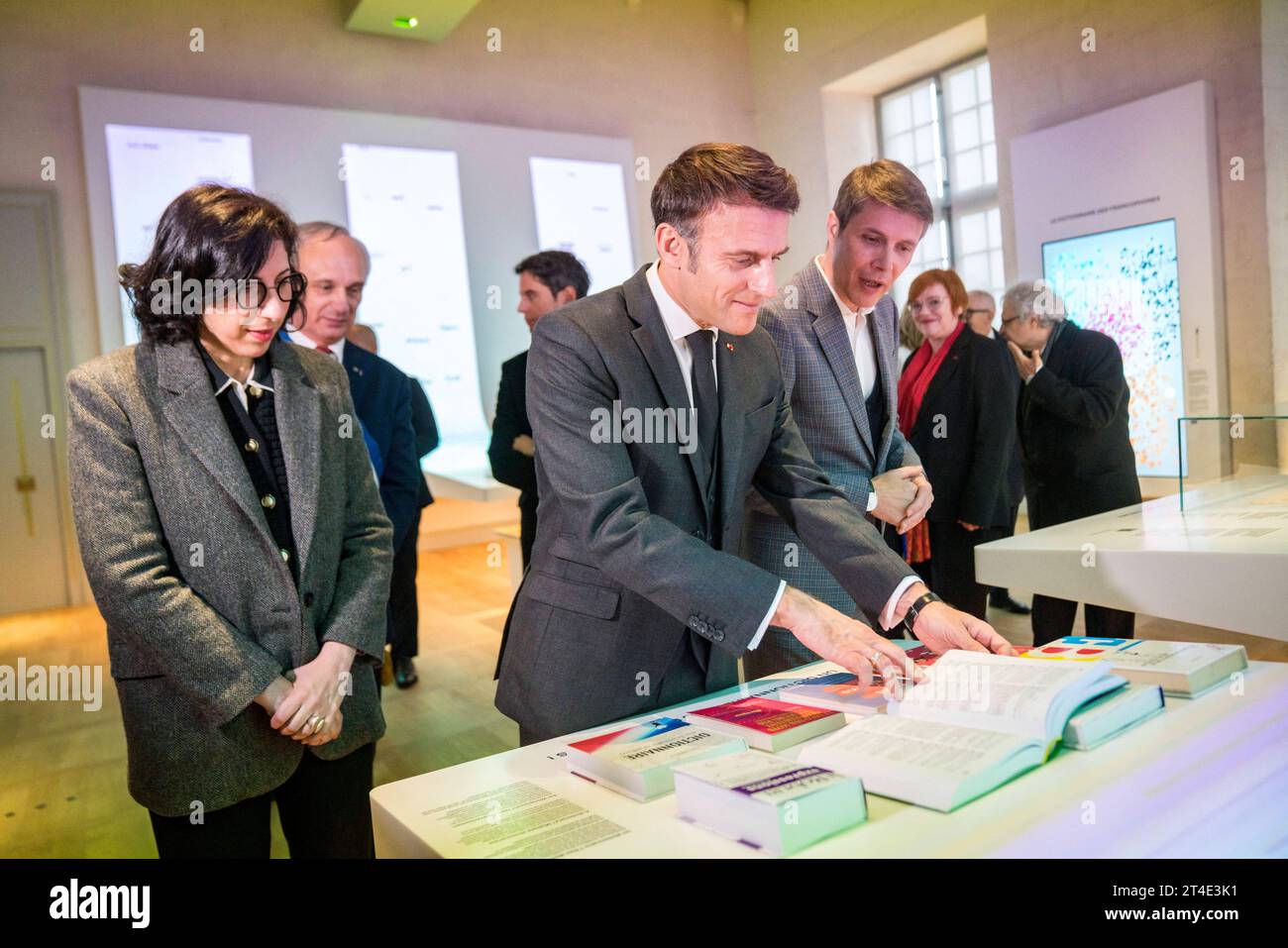 Villers Cotterets, France. 30th Oct, 2023. French Culture Minister Rima ...