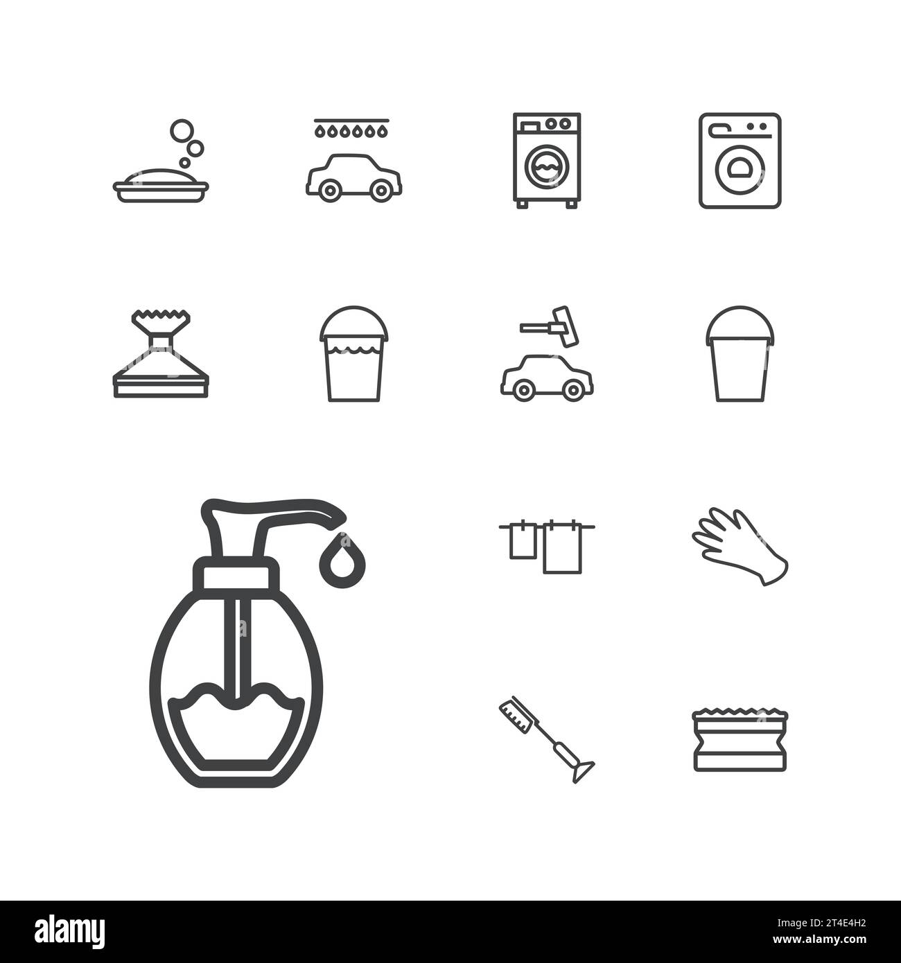 Car wash icons black white hi-res stock photography and images - Alamy